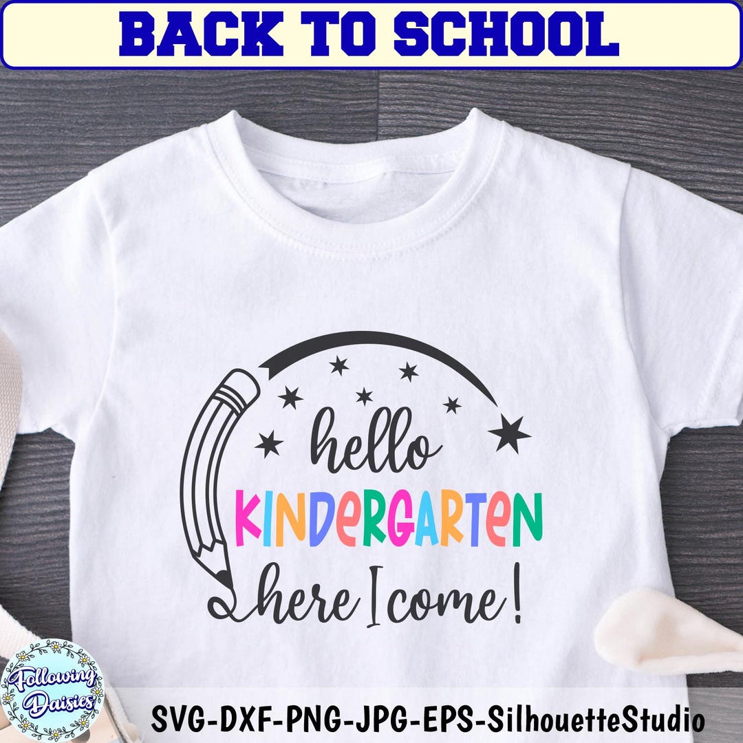 Back to School SVG: Hello Kindergarten Design (digital Download) - Etsy