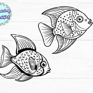 FISH SVG, Tropical Fish Svg, Sea Animals Svg, Ocean Svg, Under the Sea ...