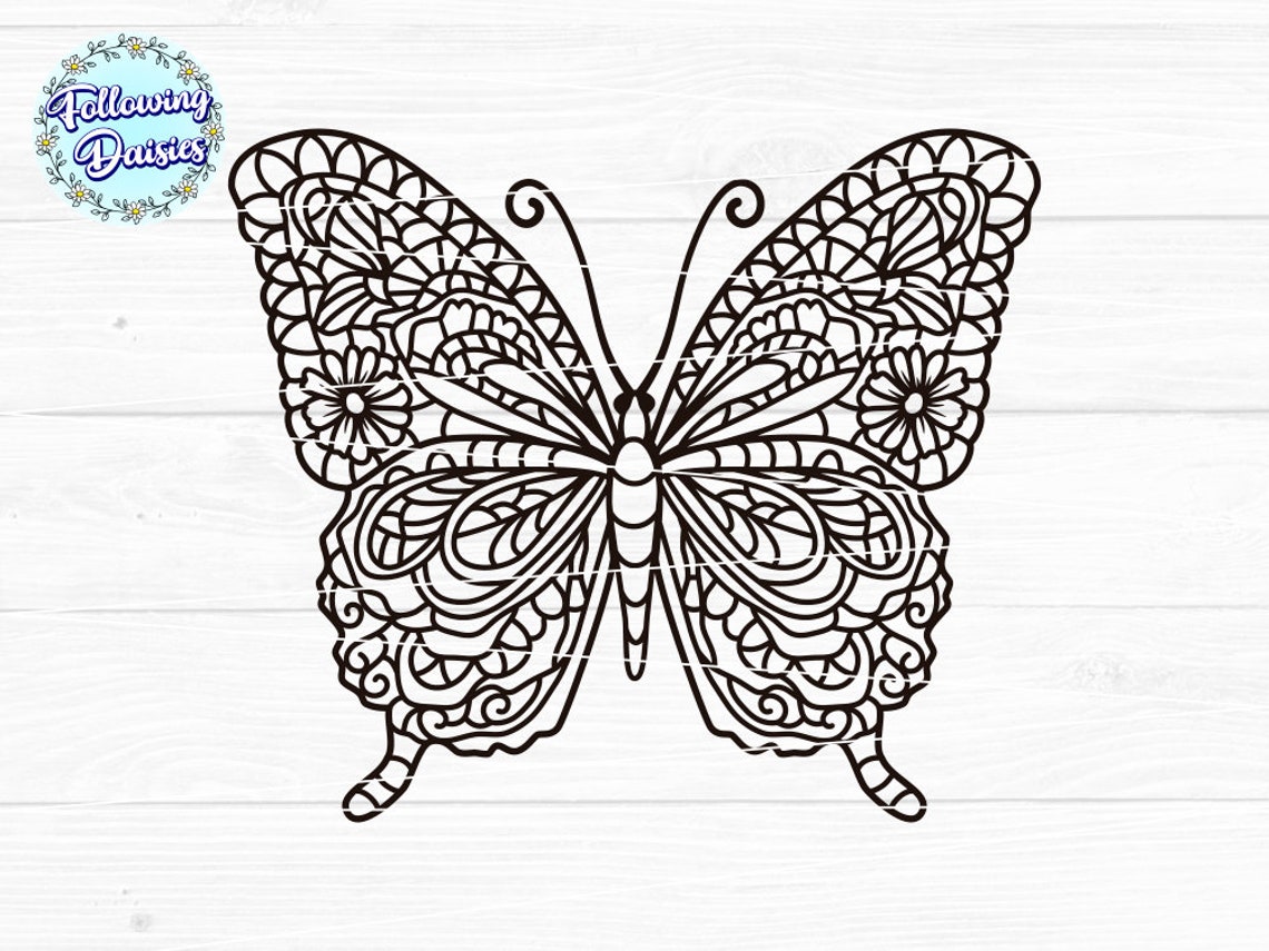 Zentangle Butterfly SVG Bundle: Cricut & Silhouette Cut Files - Etsy Canada