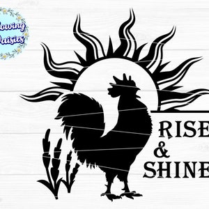 ROOSTER SVG, Rooster Silhouette, Farm, Rise and Shine, Farm Rooster ...
