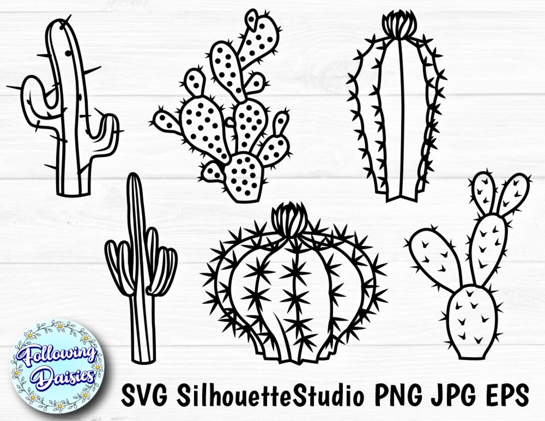 CACTUS En SVG, Succulents,plants, Nature, Desert Cactus, Paper Cut ...