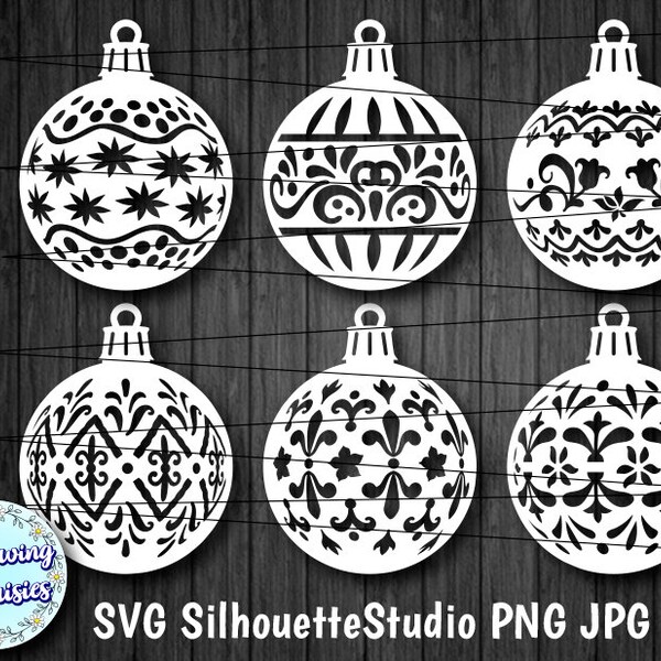 Christmas Balls Svg - Etsy