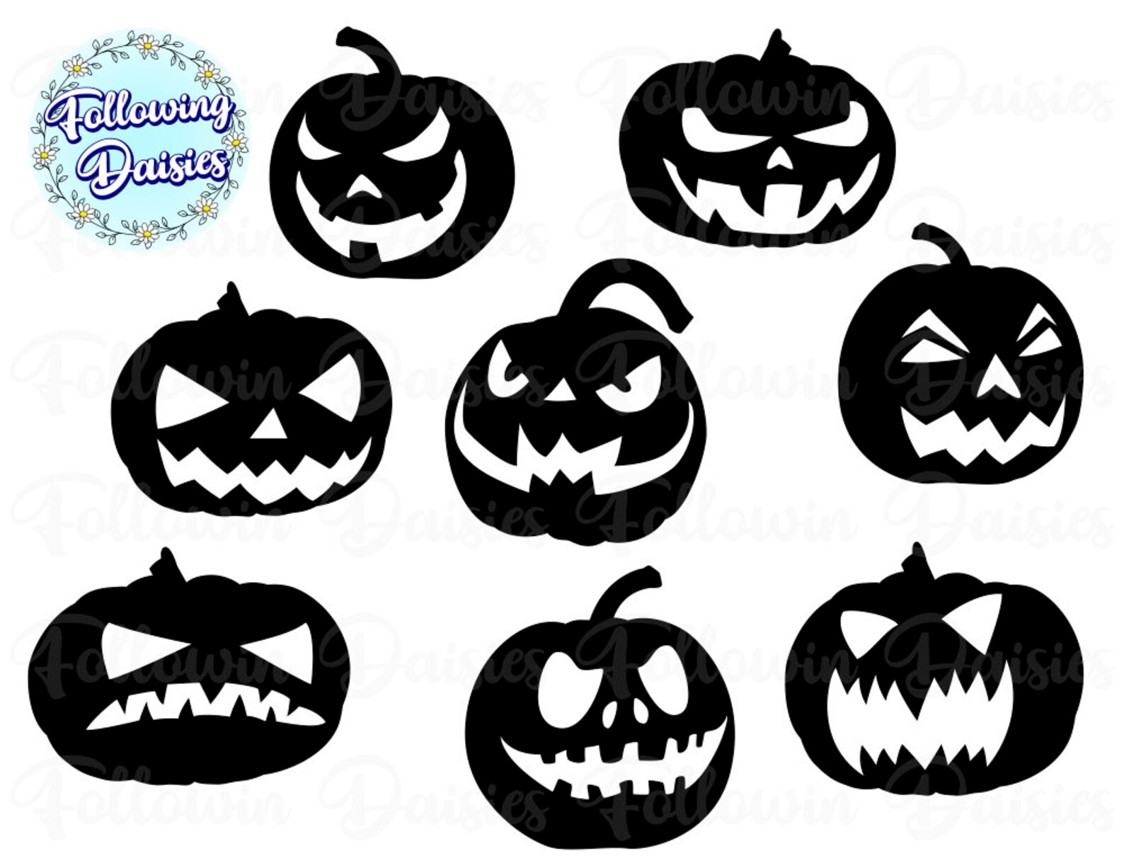 CALABAZAS en SVG, Calabazas con caras terroríficas, Halloween, Archivos ...