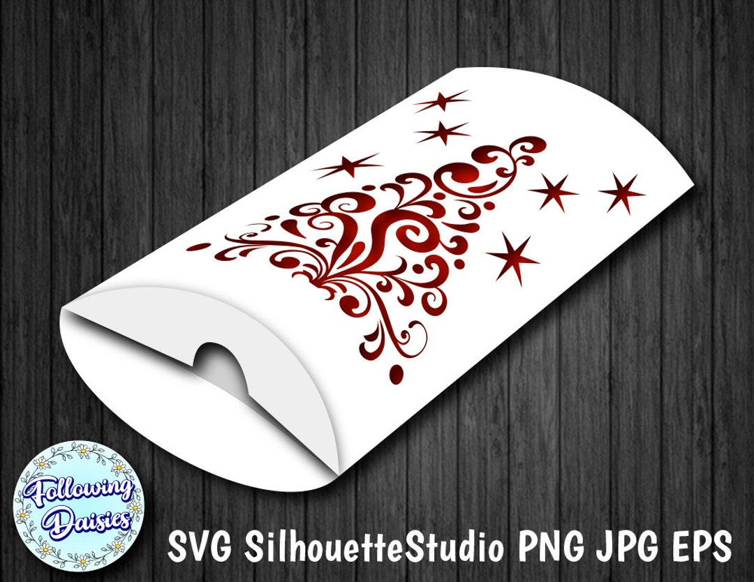 CHRISTMAS Pillow BOX Template, Christmas Box SVG, Gift Box Template ...