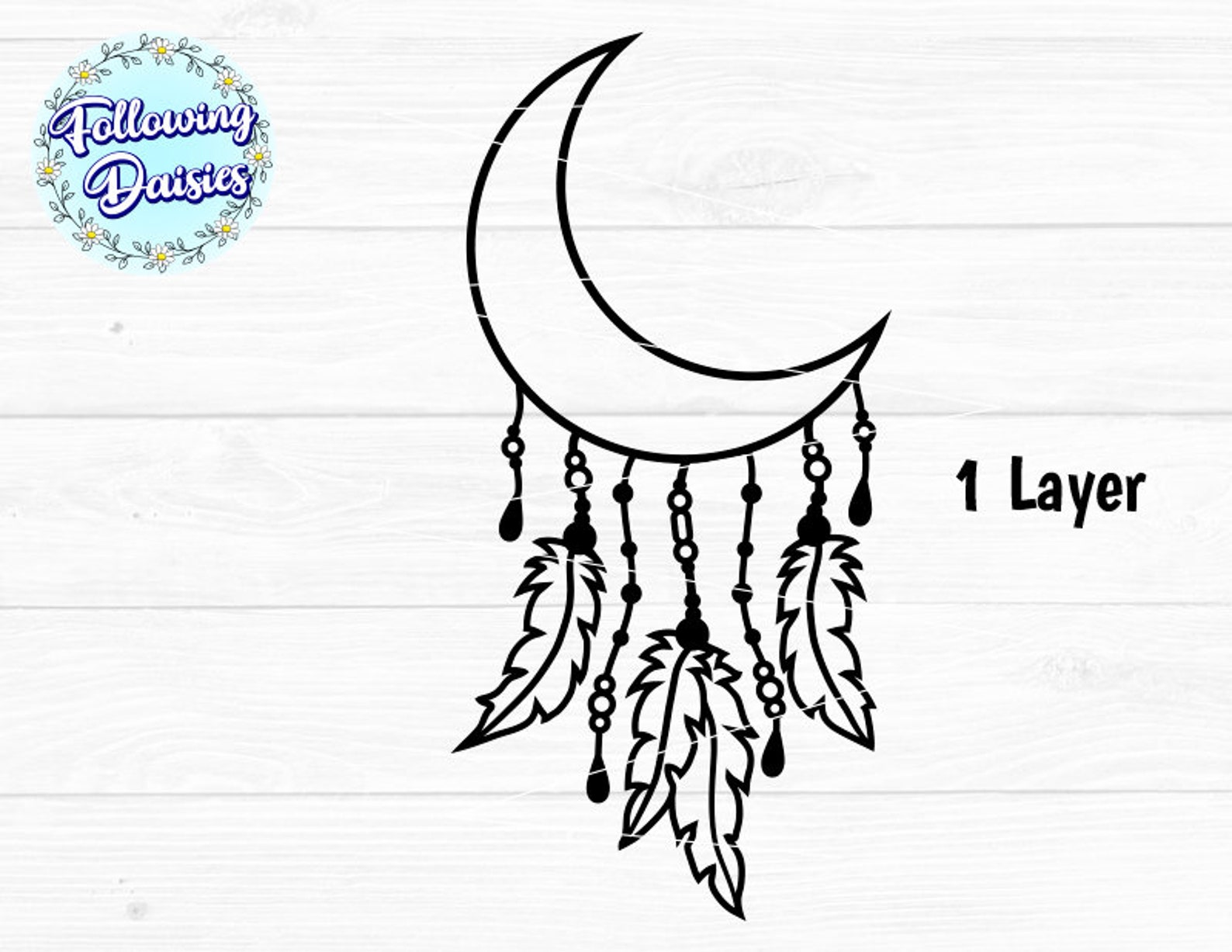 DREAMCATCHER SVG, Feather Monogram, Mystical, Celestial, Feather Frame ...