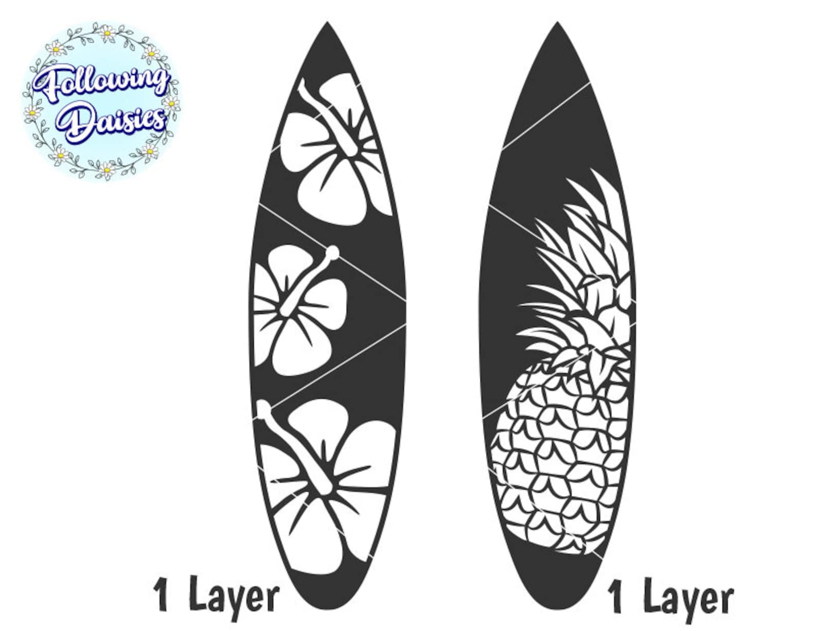 SURFBOARDS SVG Surfer Surf Board Silhouette Summer Beach - Etsy