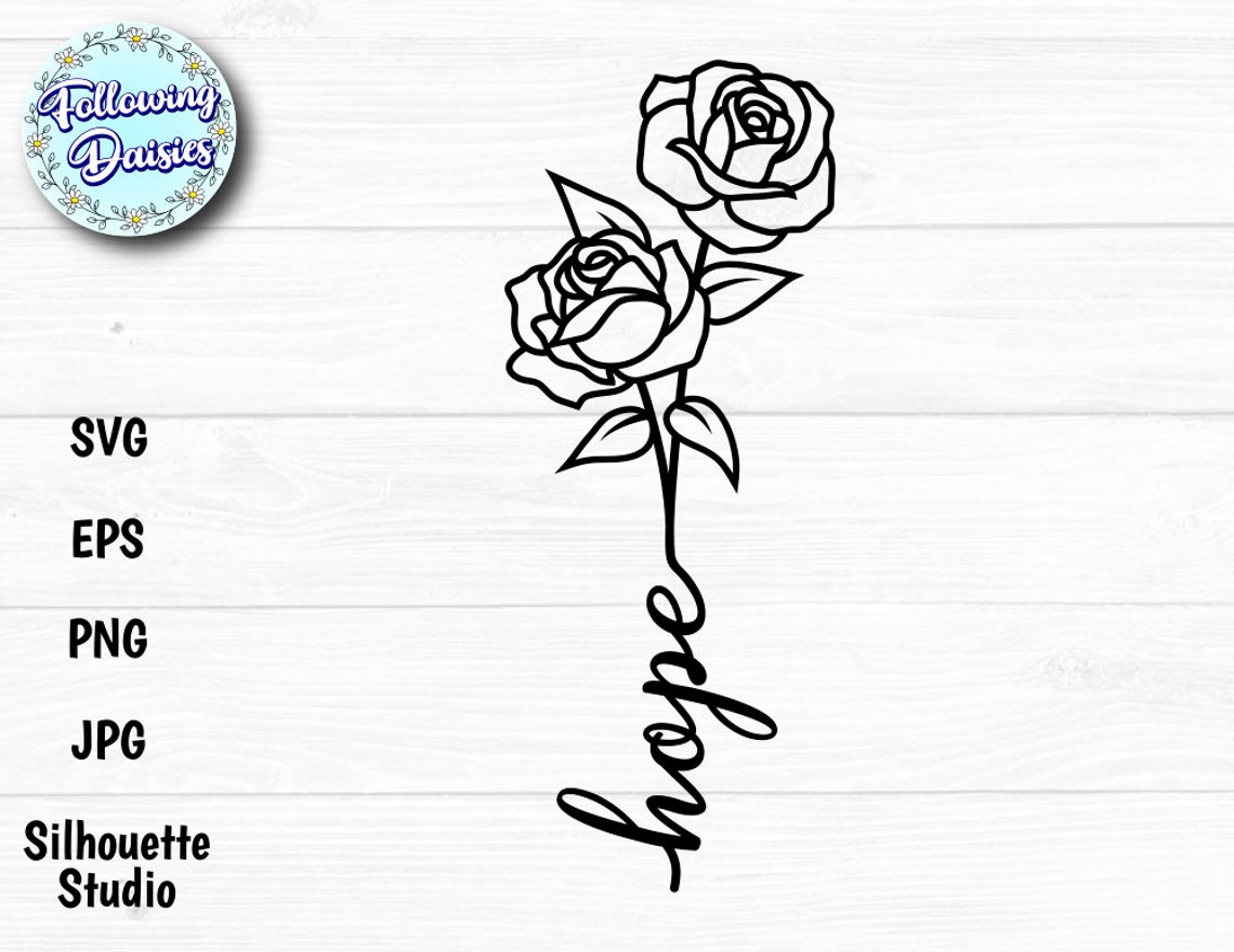 HOPE FLORAL in SVG Roses Bouquets Hope Flowers Floral Hope - Etsy
