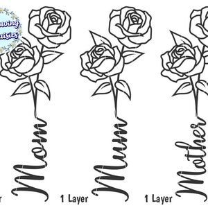 MOM and ROSES SVG, Mothers Day, Flowers, Mum, Mother, Mama, Mommy ...