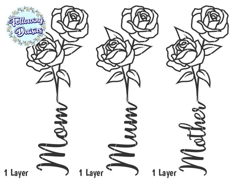 MOM and ROSES SVG, Mothers Day, Flowers, Mum, Mother, Mama, Mommy ...
