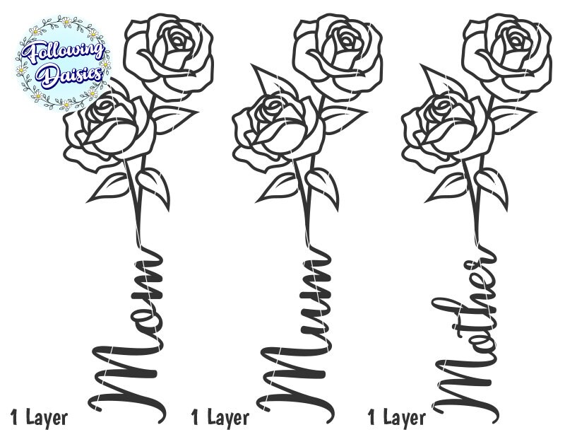 MOM and ROSES SVG, Mothers Day, Flowers, Mum, Mother, Mama, Mommy ...