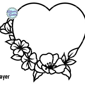 FLOWER HEART SVG, Flowers, Love, Valentine's Day, Floral Heart, Paper ...