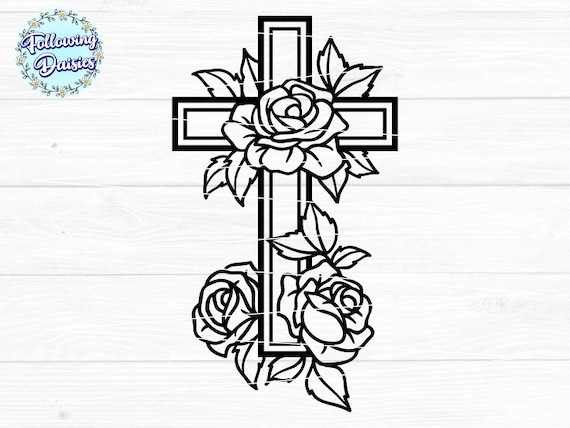 Dibujos De Cruces Con Rosas Hermosa Cruz Cristiana Con Delicadas Rosas
