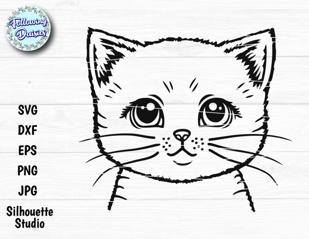 CAT SVG, Cat Face Svg, Cat Svg Files for Cricut, Cute Cat Svg, Cat Svg ...
