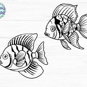 FISH SVG, Tropical Fish Svg, Sea Animals Svg, Ocean Svg, Under the Sea ...