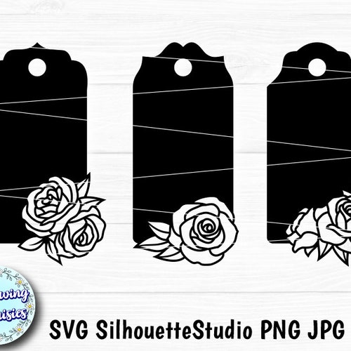 FLORAL TAGS SVG Roses Floral Decoration Flowers Gift Tags - Etsy