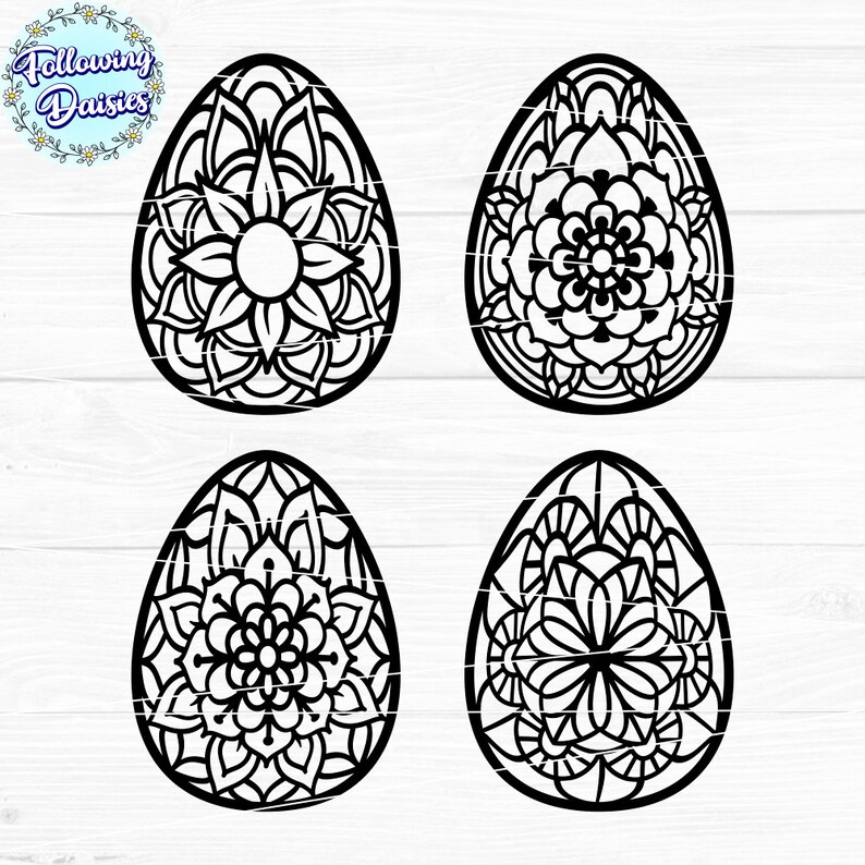 MANDALAS Easter EGGS SVG, Mandalas Svg, Easter Egg Svg File, Easter Egg ...