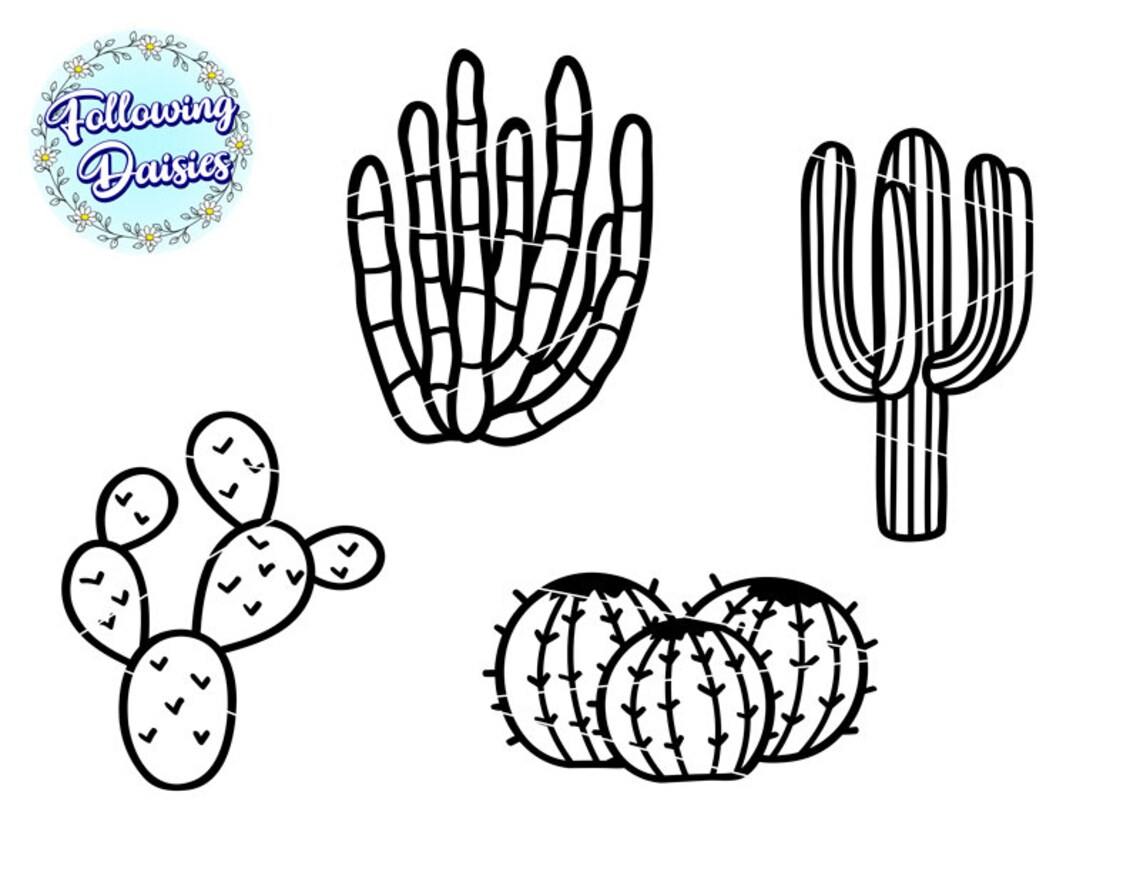 CACTUS En SVG, Succulents, Plants, Nature, Desert Cactus, Cactus Bundle ...