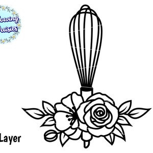 COOK in SVG, Baker, Egg Beater, Flowers, Baking Cut File, Cooking ...