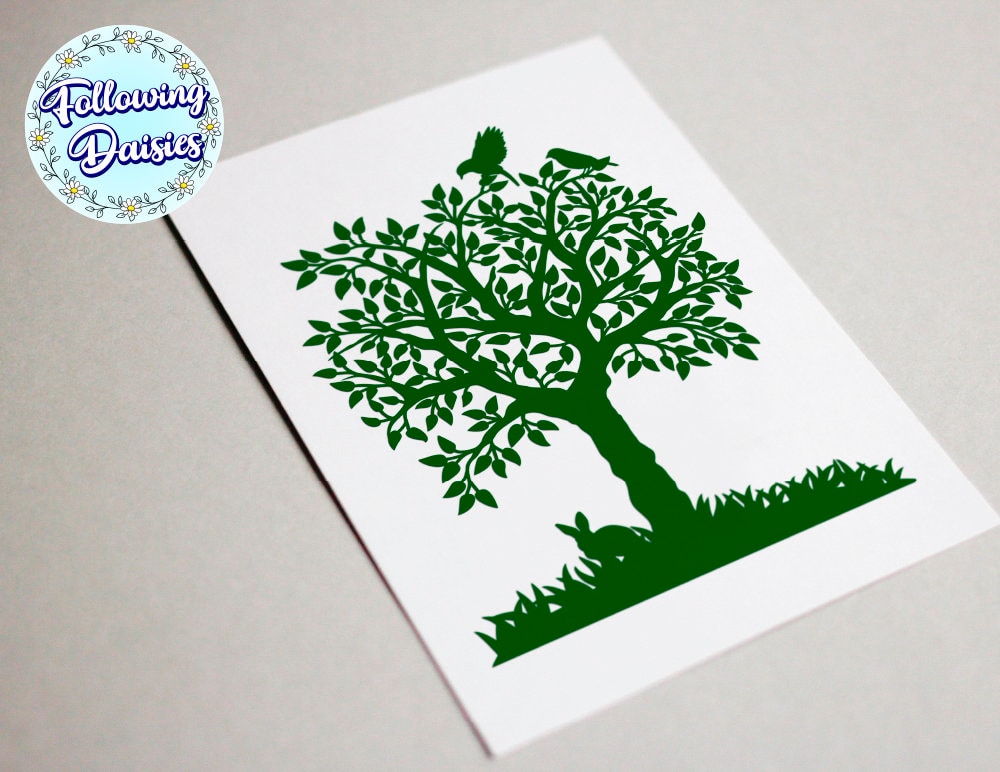 TREE in SVG, Nature, Field, Landscape, Farm, Paper Cut Template, Svg ...