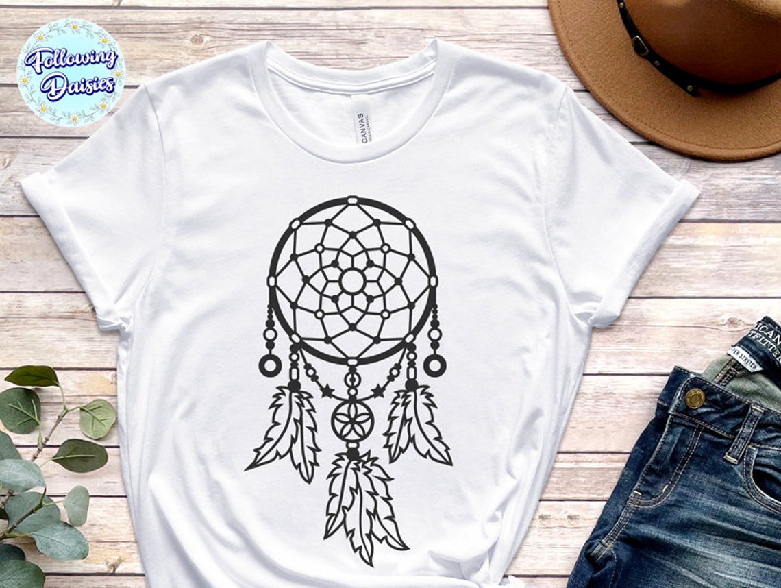 DREAMCATCHER SVG, Feather Monogram, Mystical, Celestial, Feather Frame ...