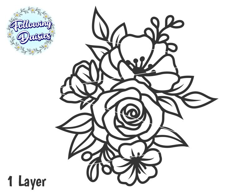 FLOWERS in SVG Bouquets Floral Decoration Flowers Flower | Etsy
