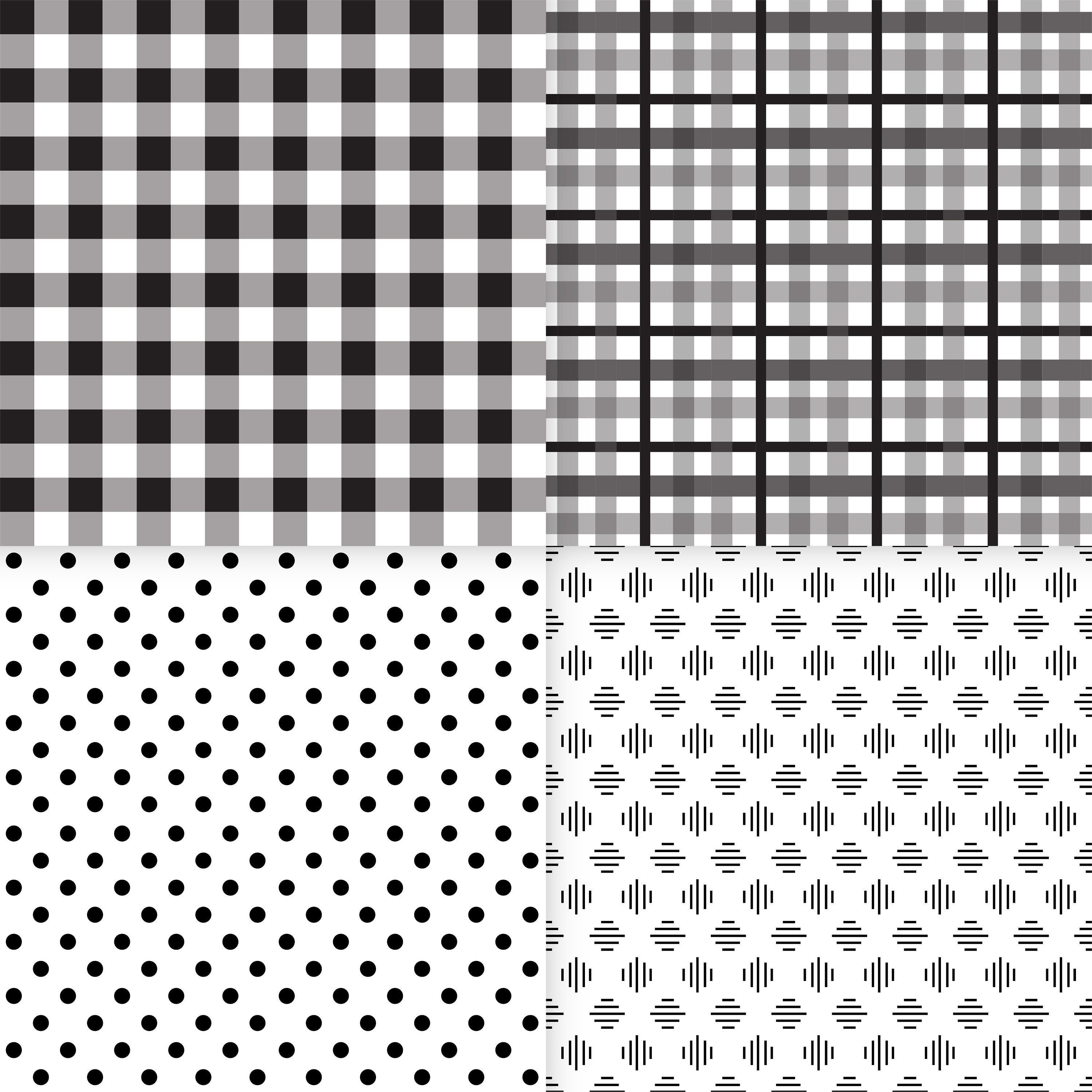 Seamless Black and White Basic Patterns, Seamless Black and White ...