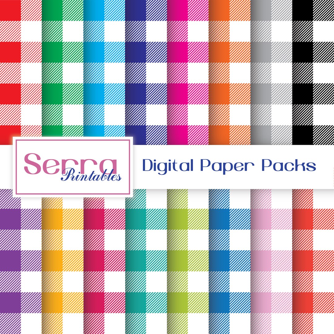 Seamless Gingham Patterns, Seamless Gingham Digital Paper, Seamless ...