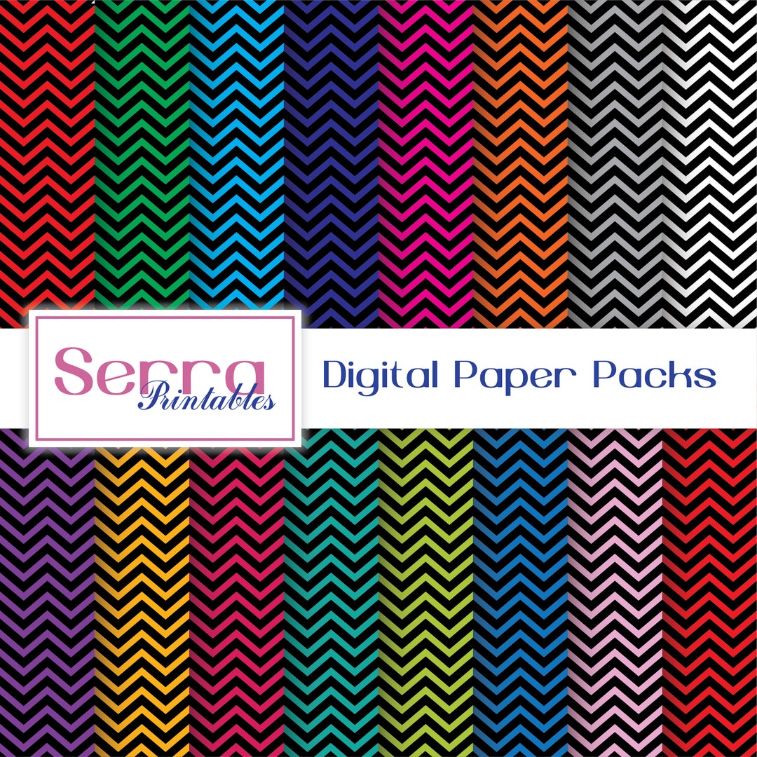 Seamless Chevron Patterns, Seamless Chevron Digital Paper, Seamless ...