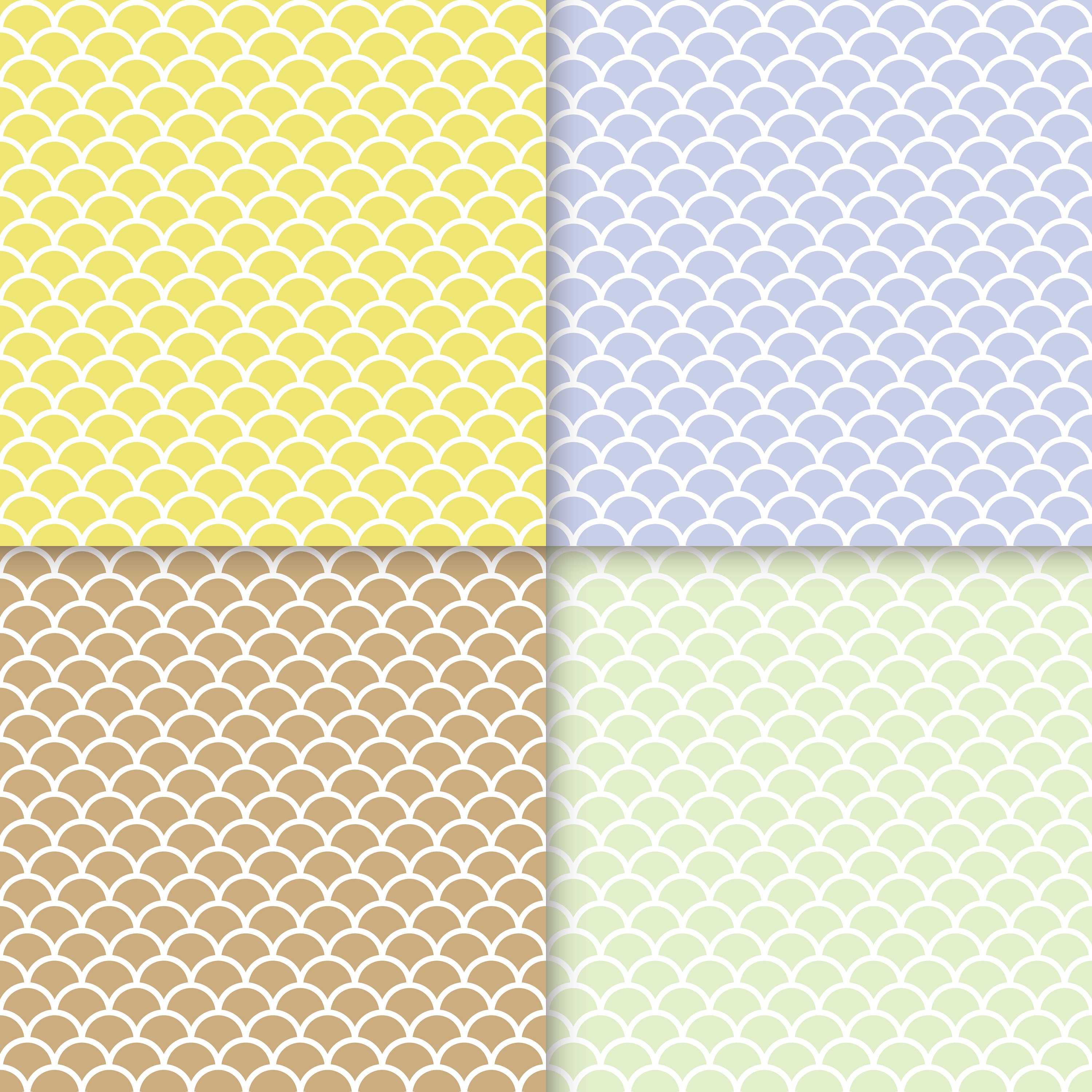 Seamless Fish Scales Patterns, Seamless Fish Scales Digital Paper ...