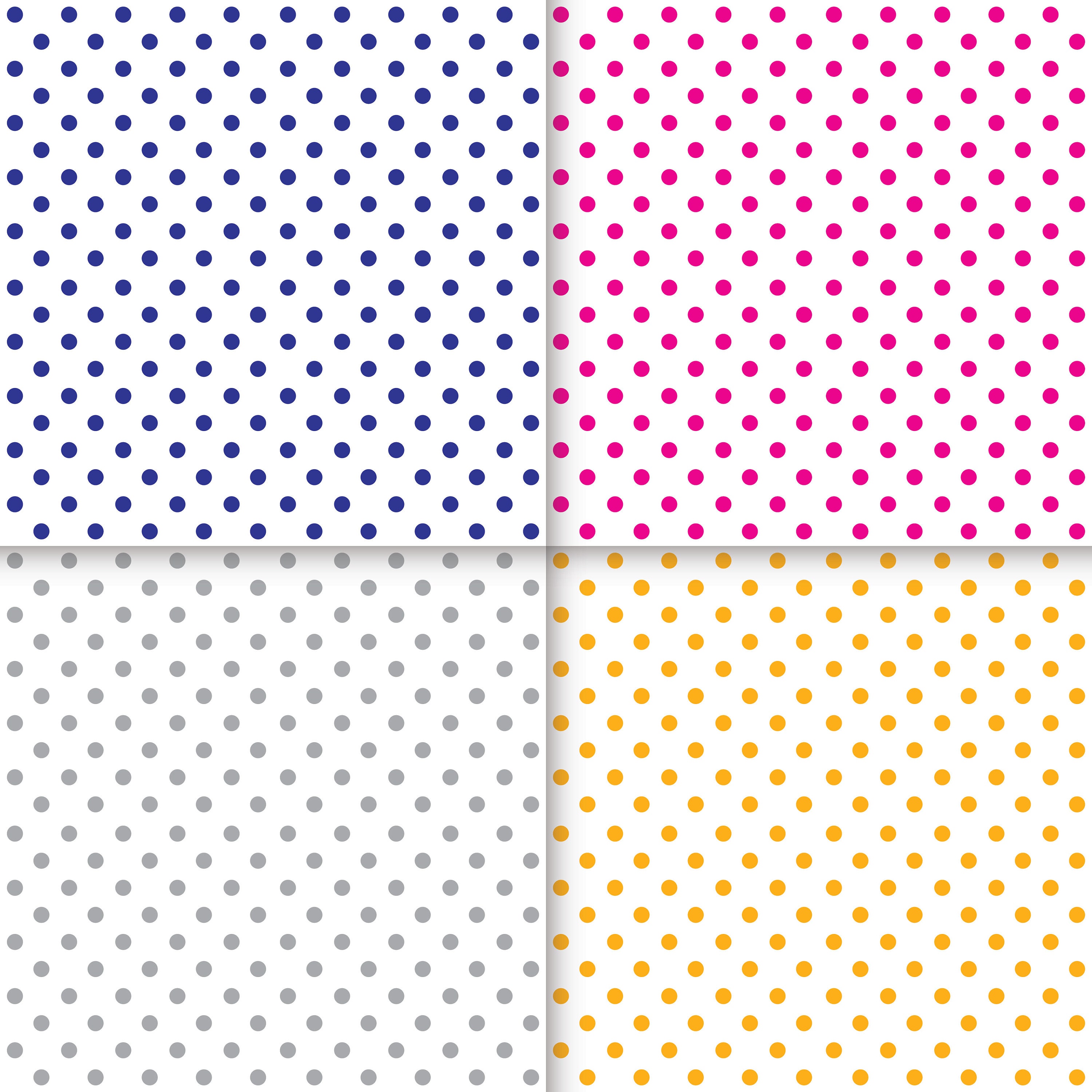 Seamless Polka Dot Basic Patterns, Seamless Polka Dot Digital Paper ...