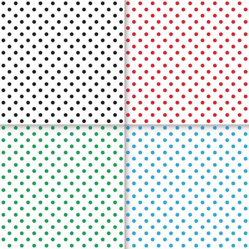 Seamless Polka Dot Basic Patterns, Seamless Polka Dot Digital Paper ...