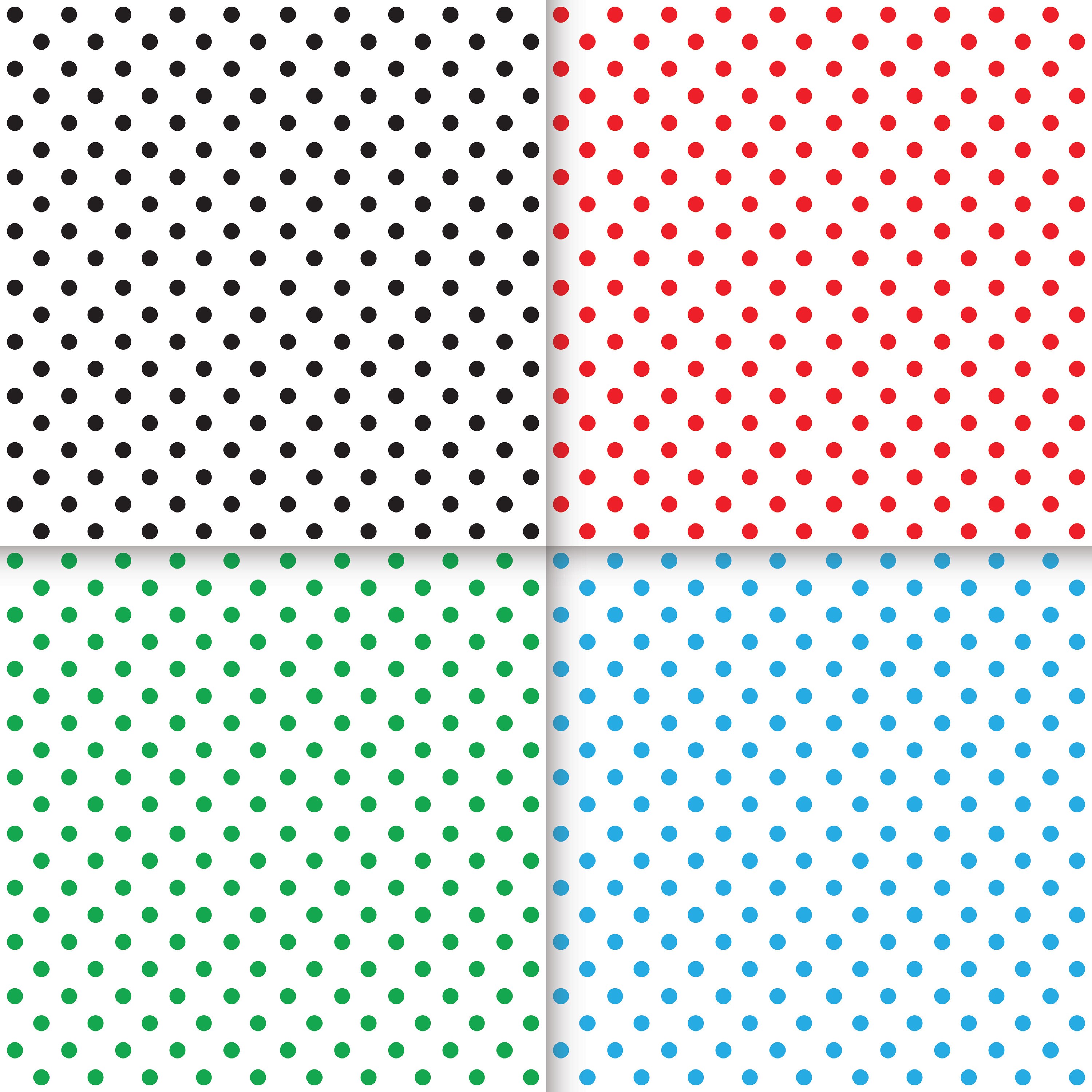 Seamless Polka Dot Basic Patterns, Seamless Polka Dot Digital Paper ...