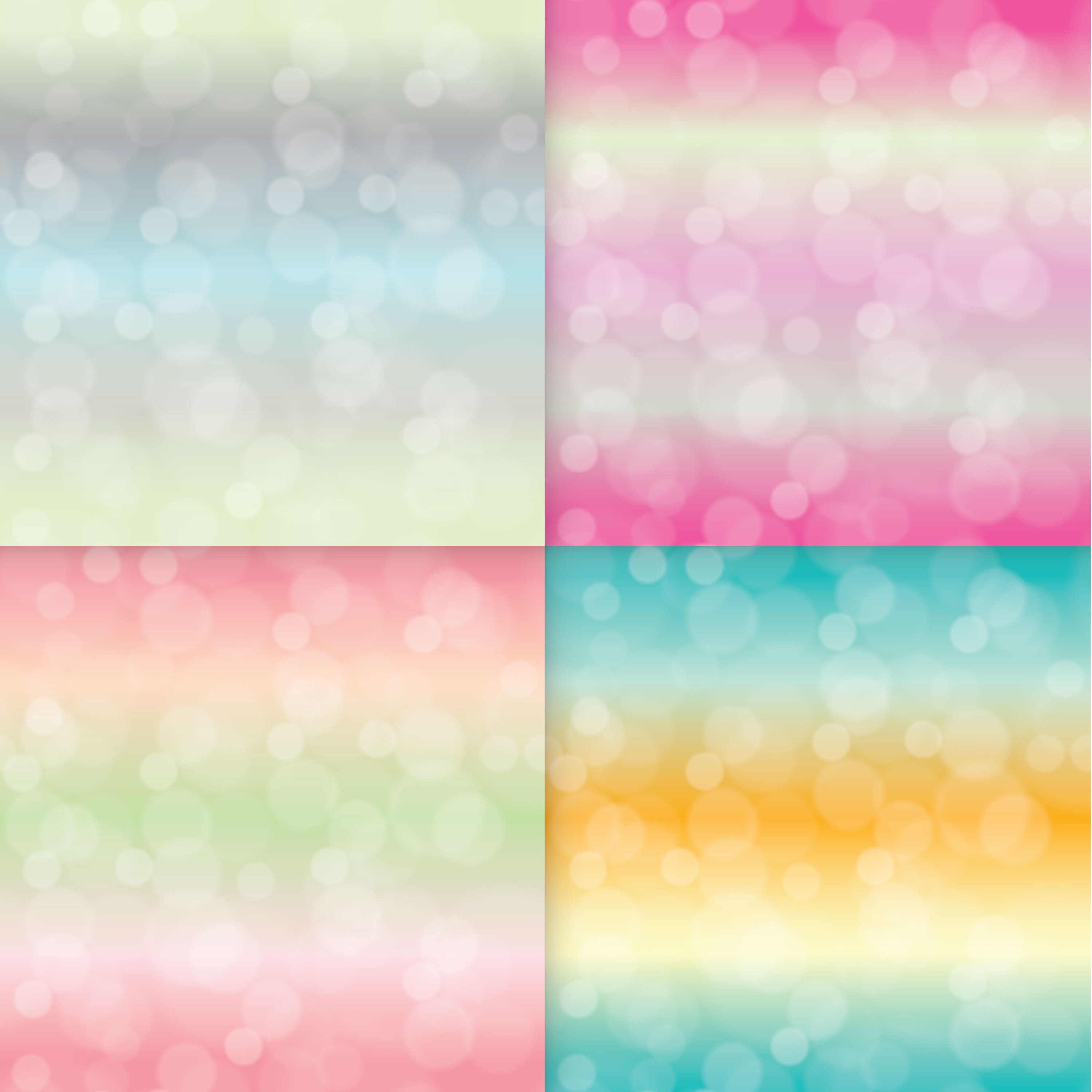 Seamless Colorful Bokeh Patterns, Seamless Colorful Bokeh Digital Paper ...