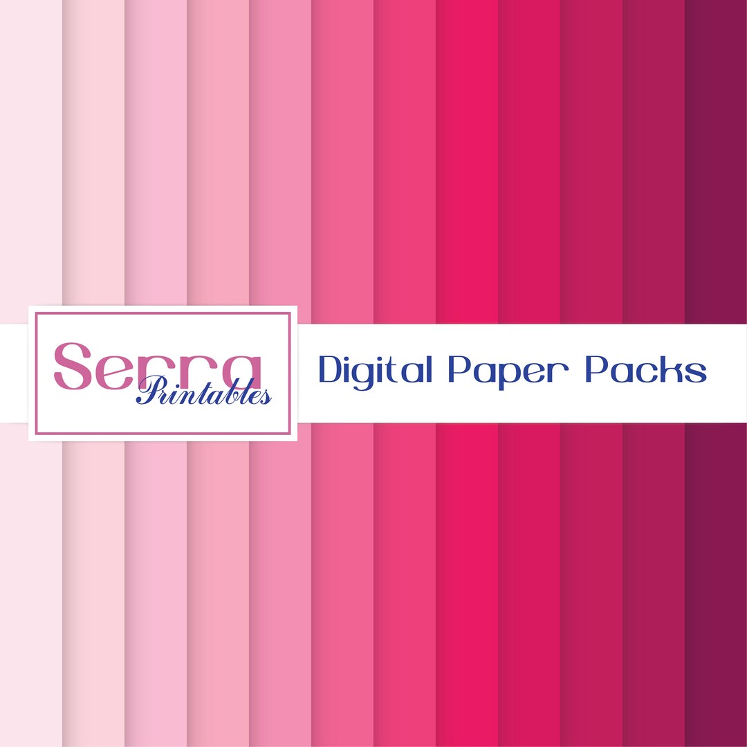 Shades of Pink Digital Paper Pack - Etsy