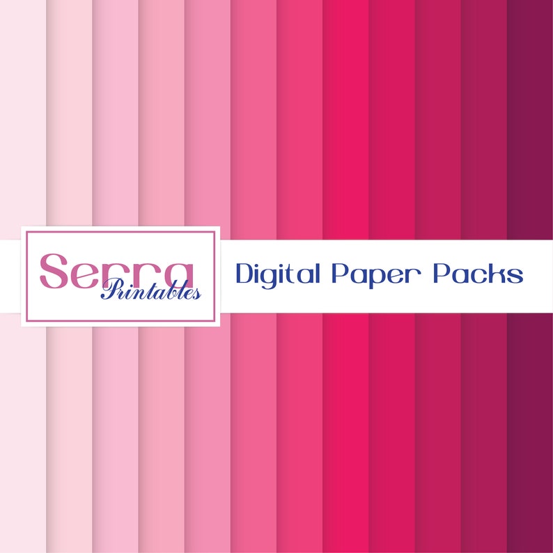 Shades of Pink Digital Paper Pack - Etsy