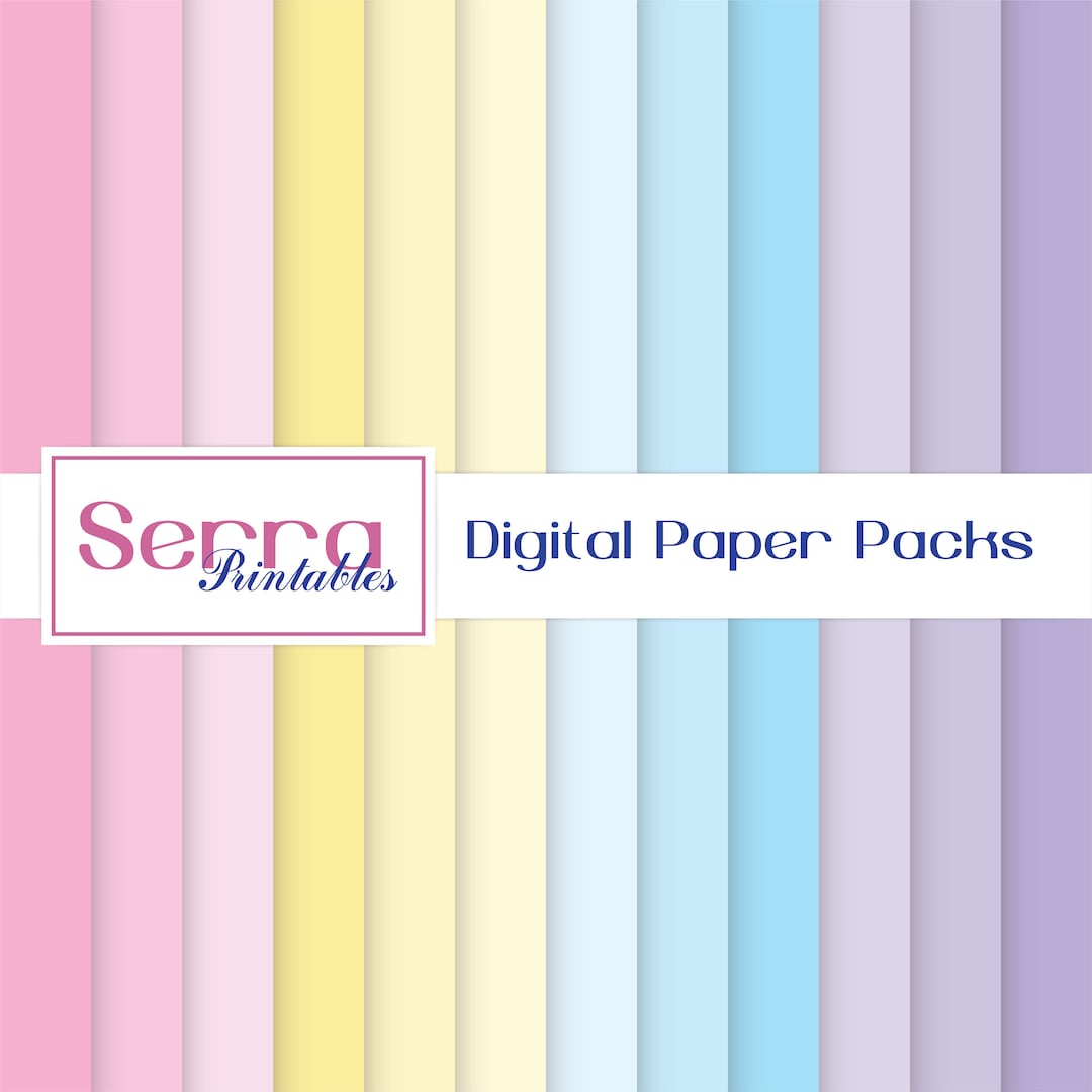 Shades of Baby Pastel Colors Digital Paper Pack - Etsy
