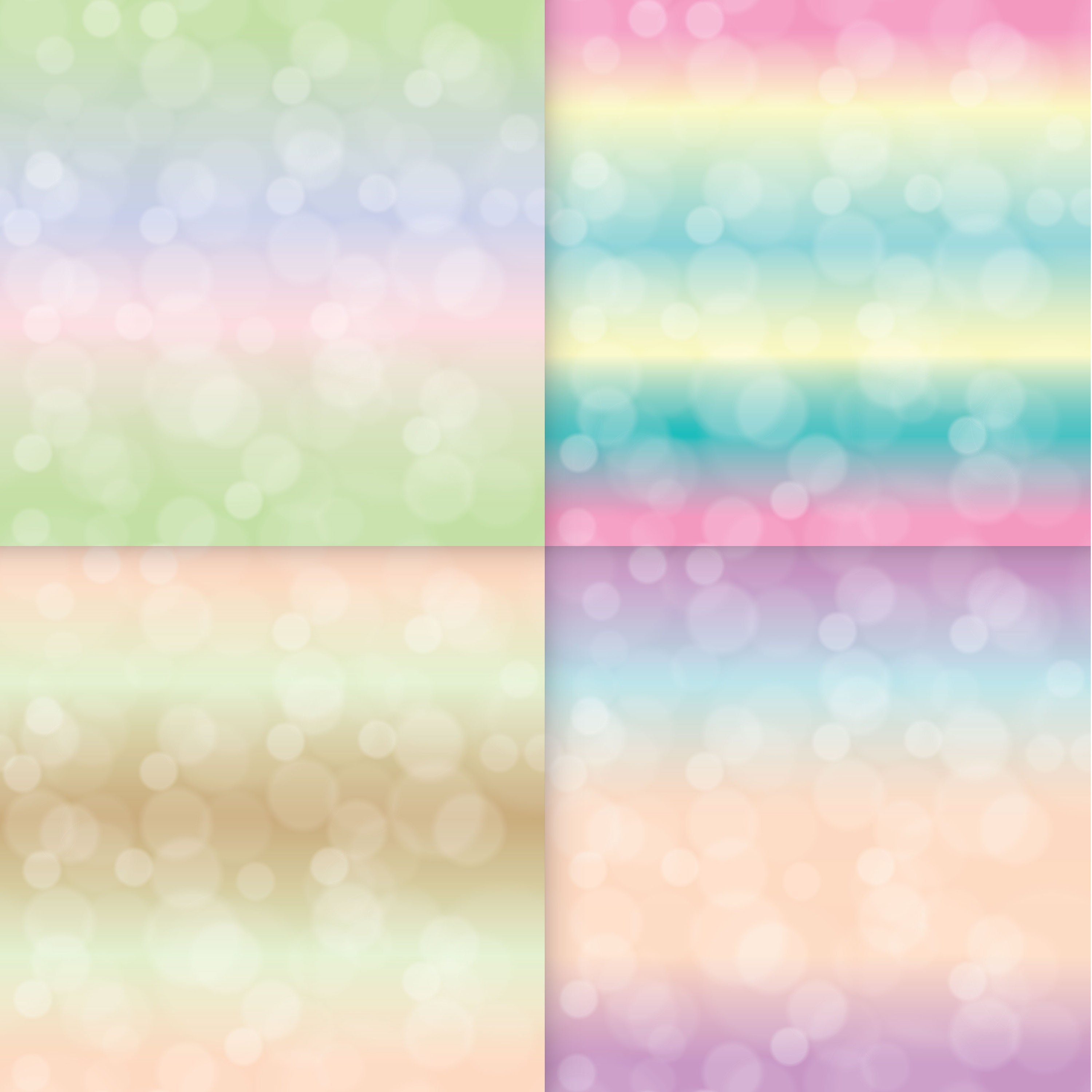 Seamless Colorful Bokeh Patterns, Seamless Colorful Bokeh Digital Paper ...