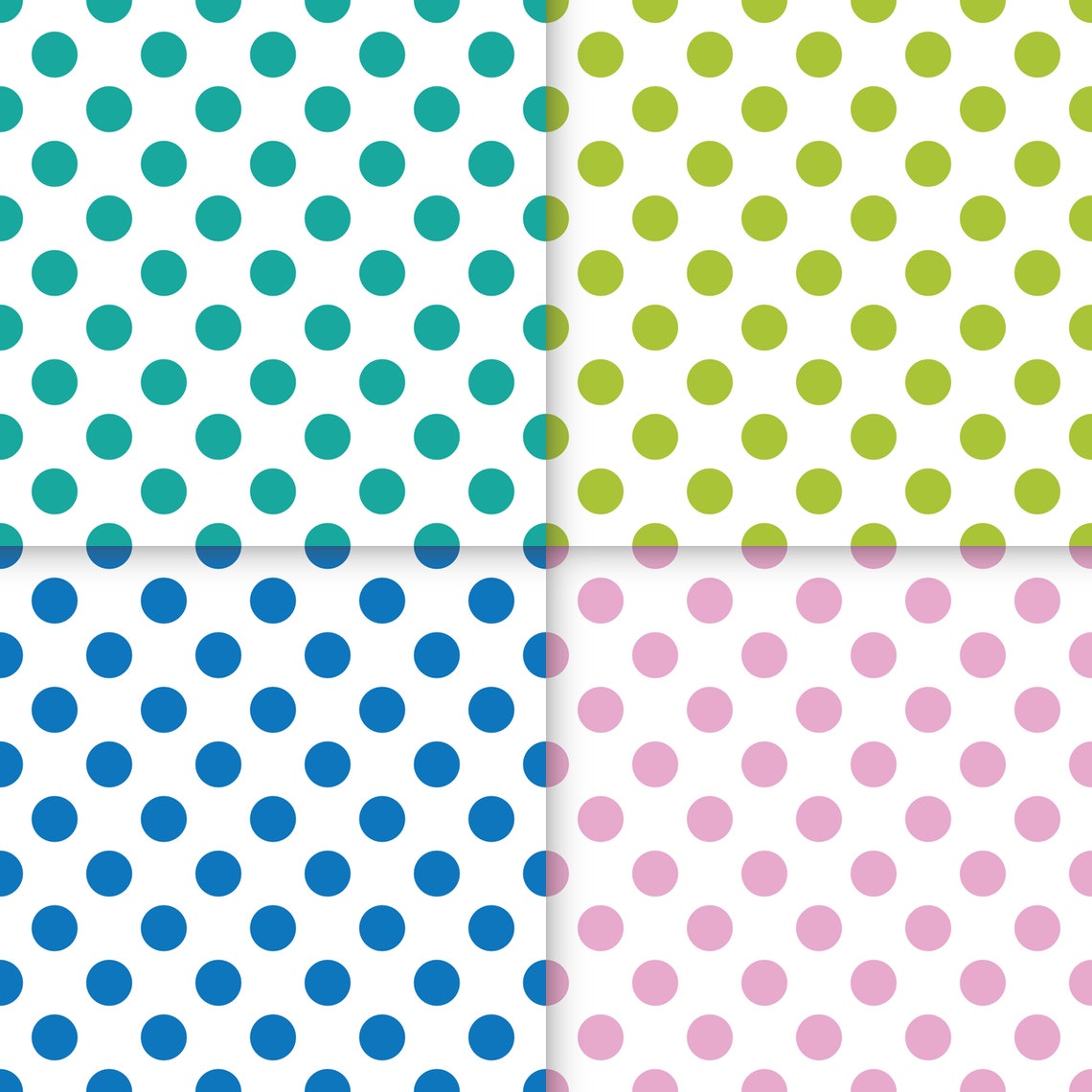 Seamless Polka Dot Basic Patterns, Seamless Polka Dot Digital Paper ...