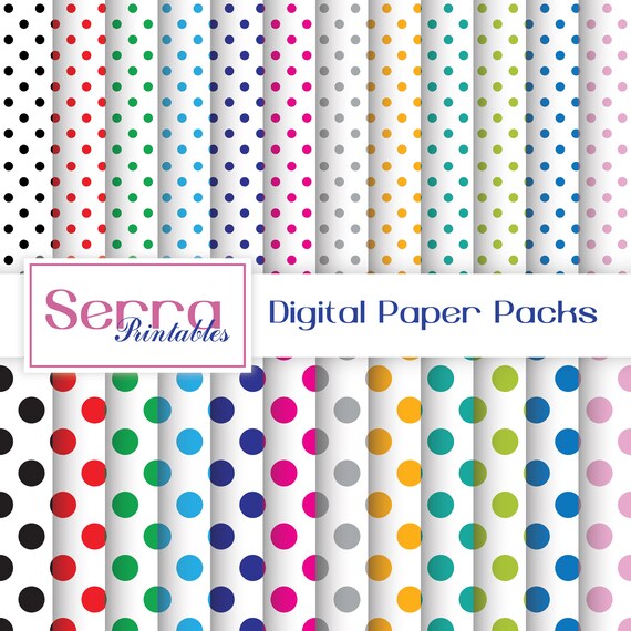 Seamless Polka Dot Basic Patterns Seamless Polka Dot Digital | Etsy