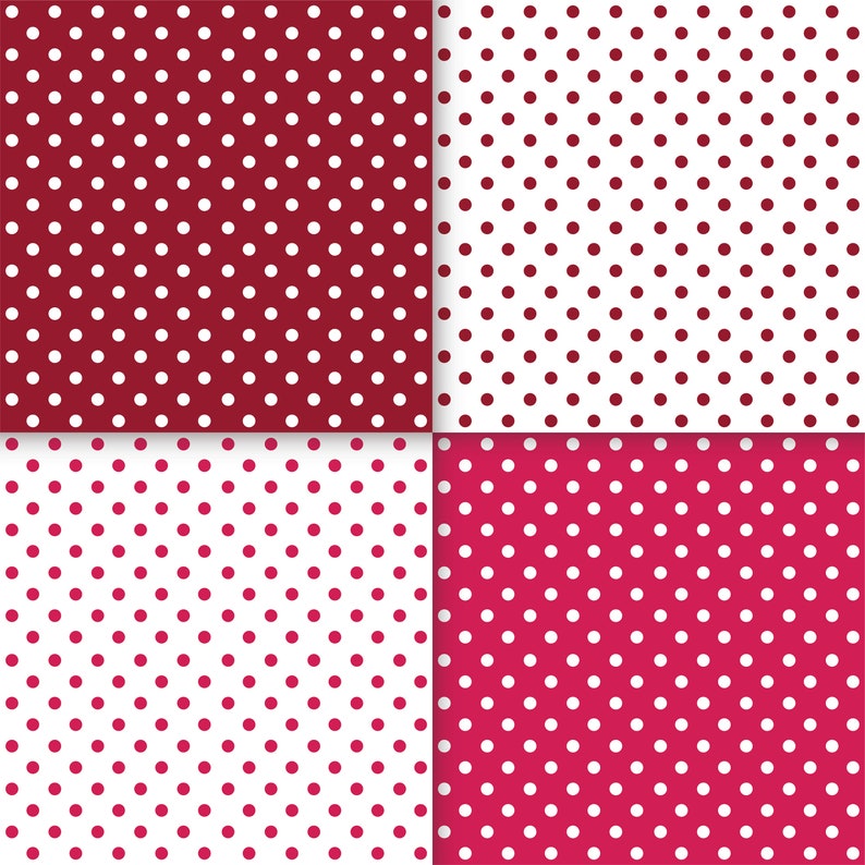 Seamless Polka Dot Basic Patterns, Seamless Polka Dot Digital Paper ...