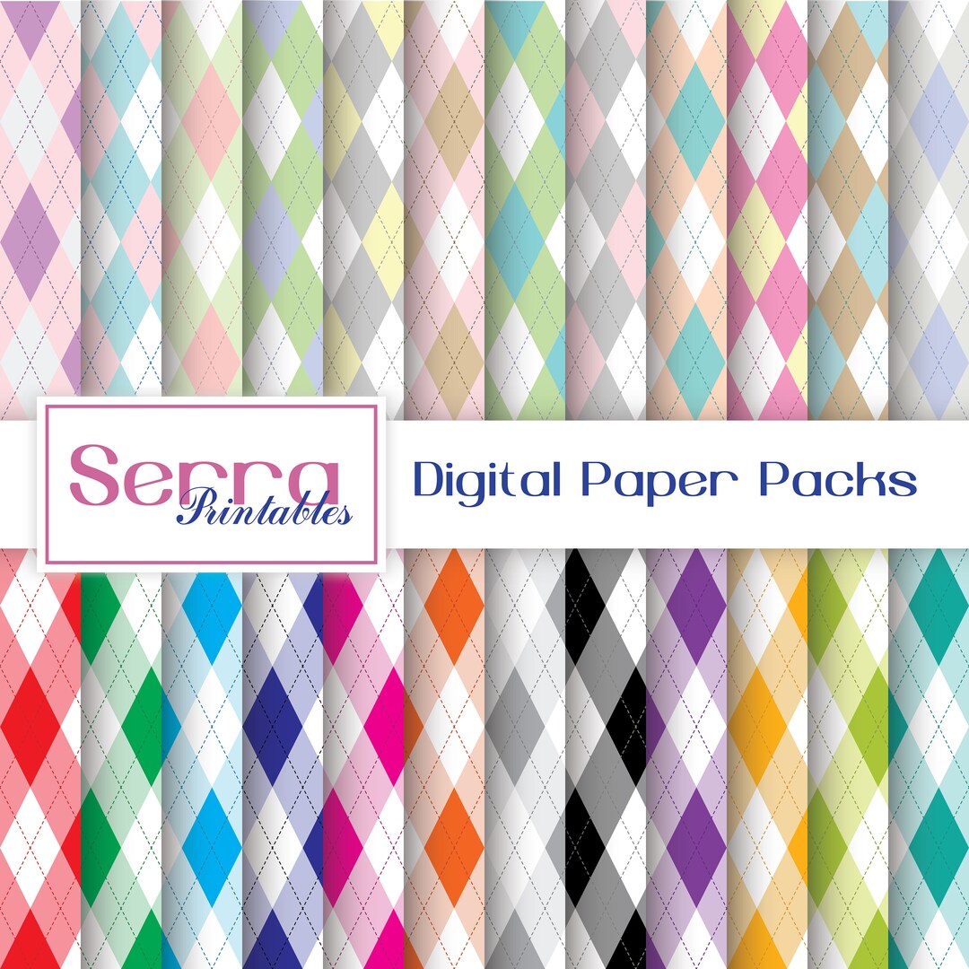 Seamless Argyle Patterns, Seamless Argyle Digital Paper, Seamless ...