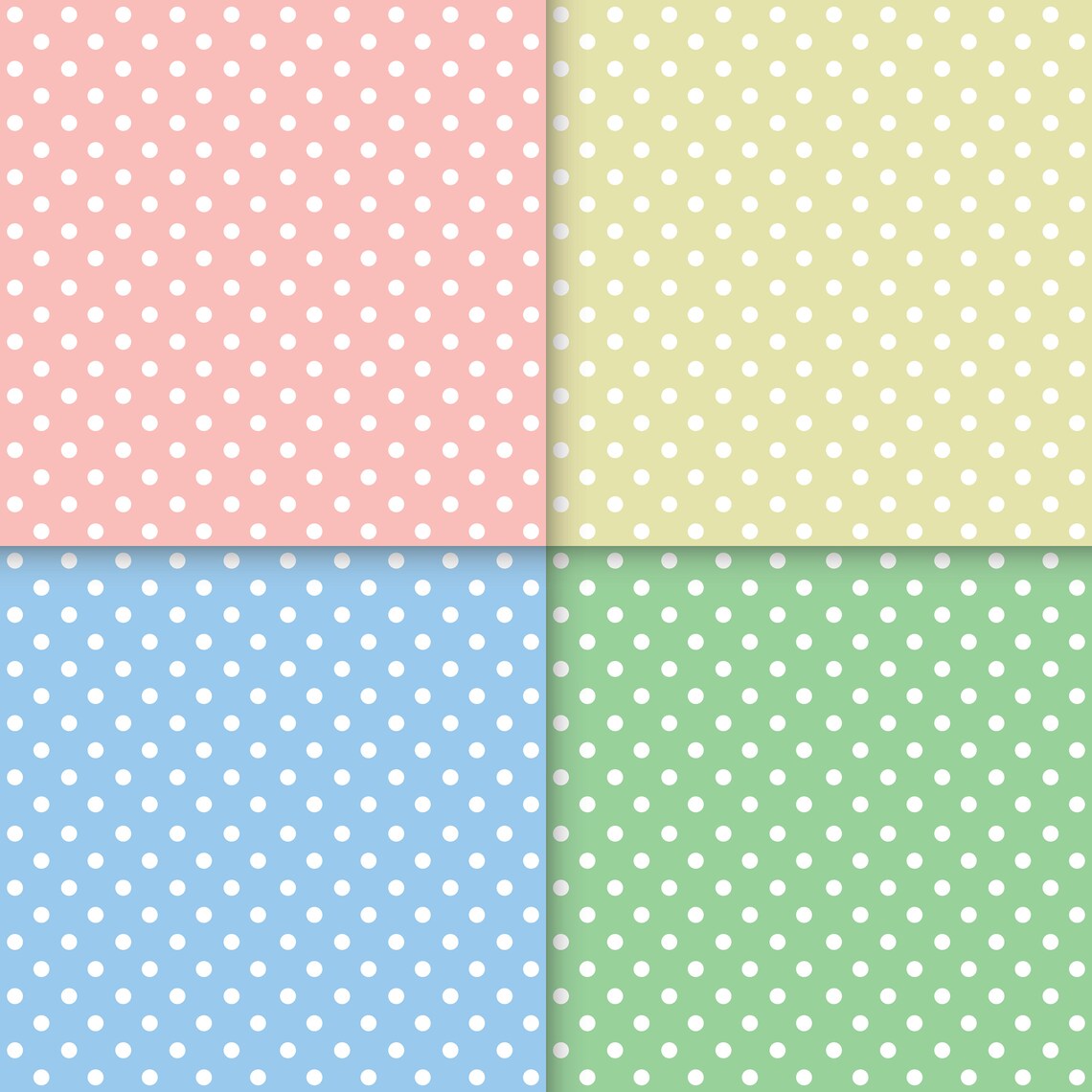 Seamless Pastel Polka Dots Patterns, Seamless Pastel Polka Dots Digital ...