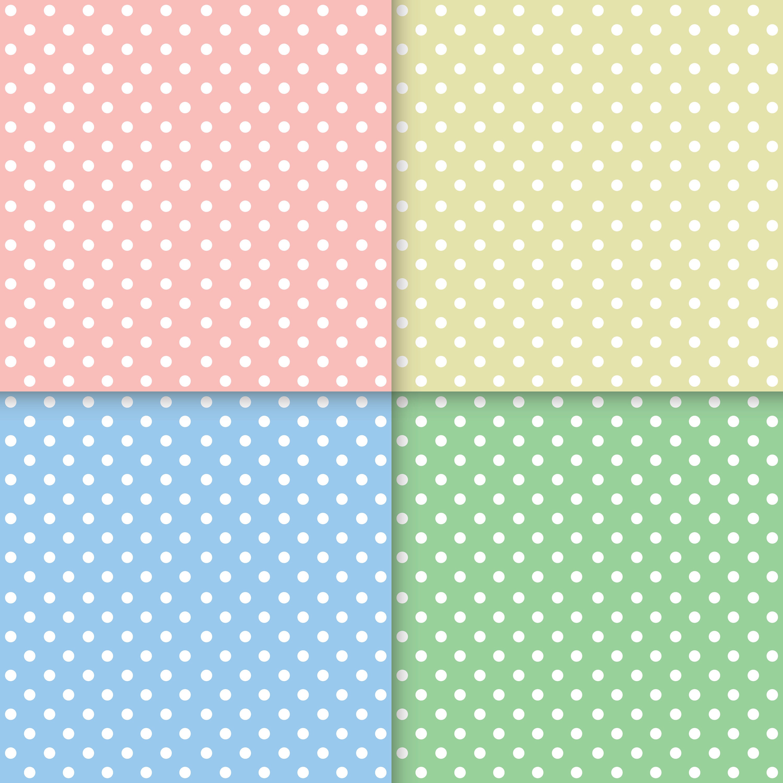 Seamless Pastel Polka Dots Patterns, Seamless Pastel Polka Dots Digital ...