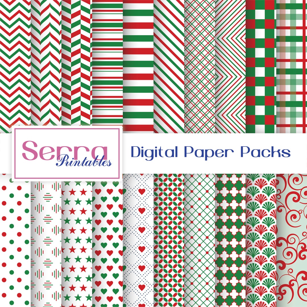 Seamless Christmas Colors Patterns, Seamless Christmas Digital Paper ...