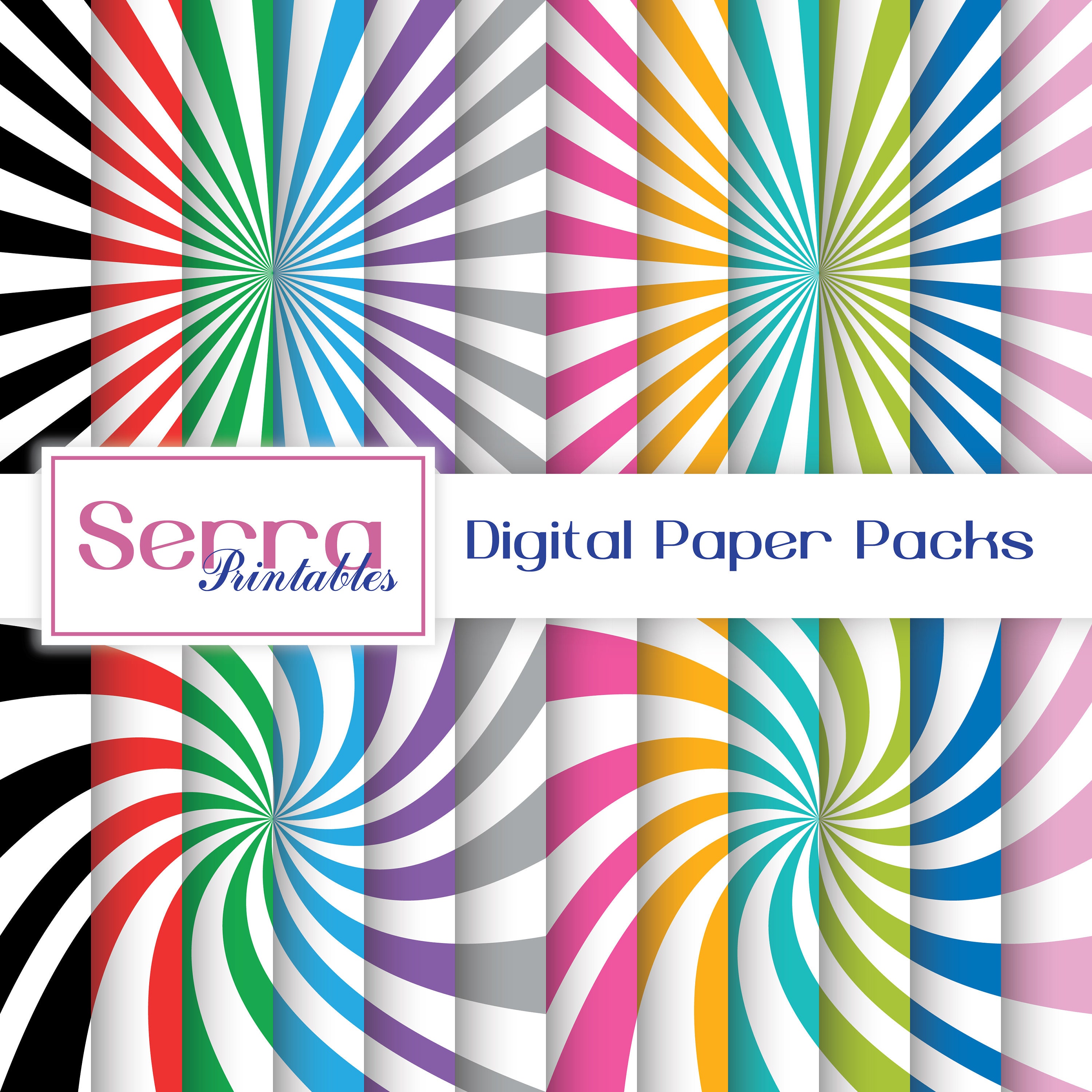 Sunburst Basic Patterns, Sunburst Digital Paper, Sunburst Textures ...