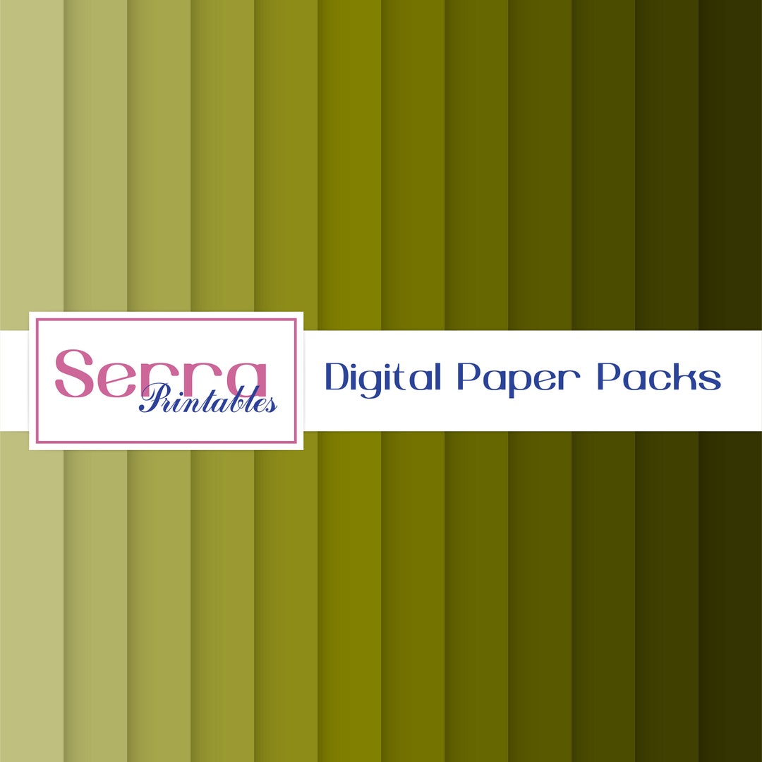Shades of Olive Digital Paper Pack - Etsy