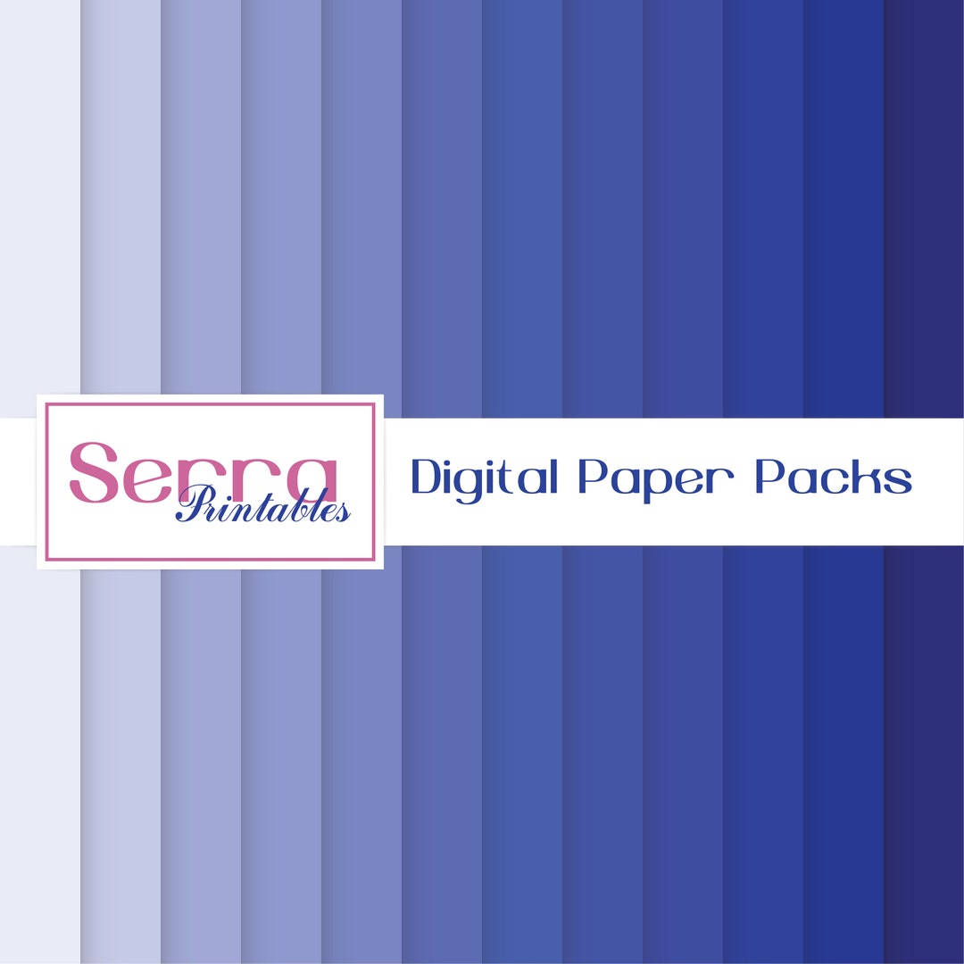 Shades of Indigo Digital Paper Pack - Etsy