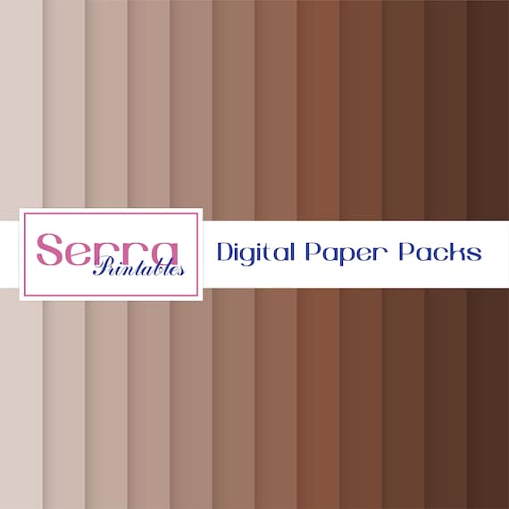 Shades of Brown Digital Paper Pack | Etsy