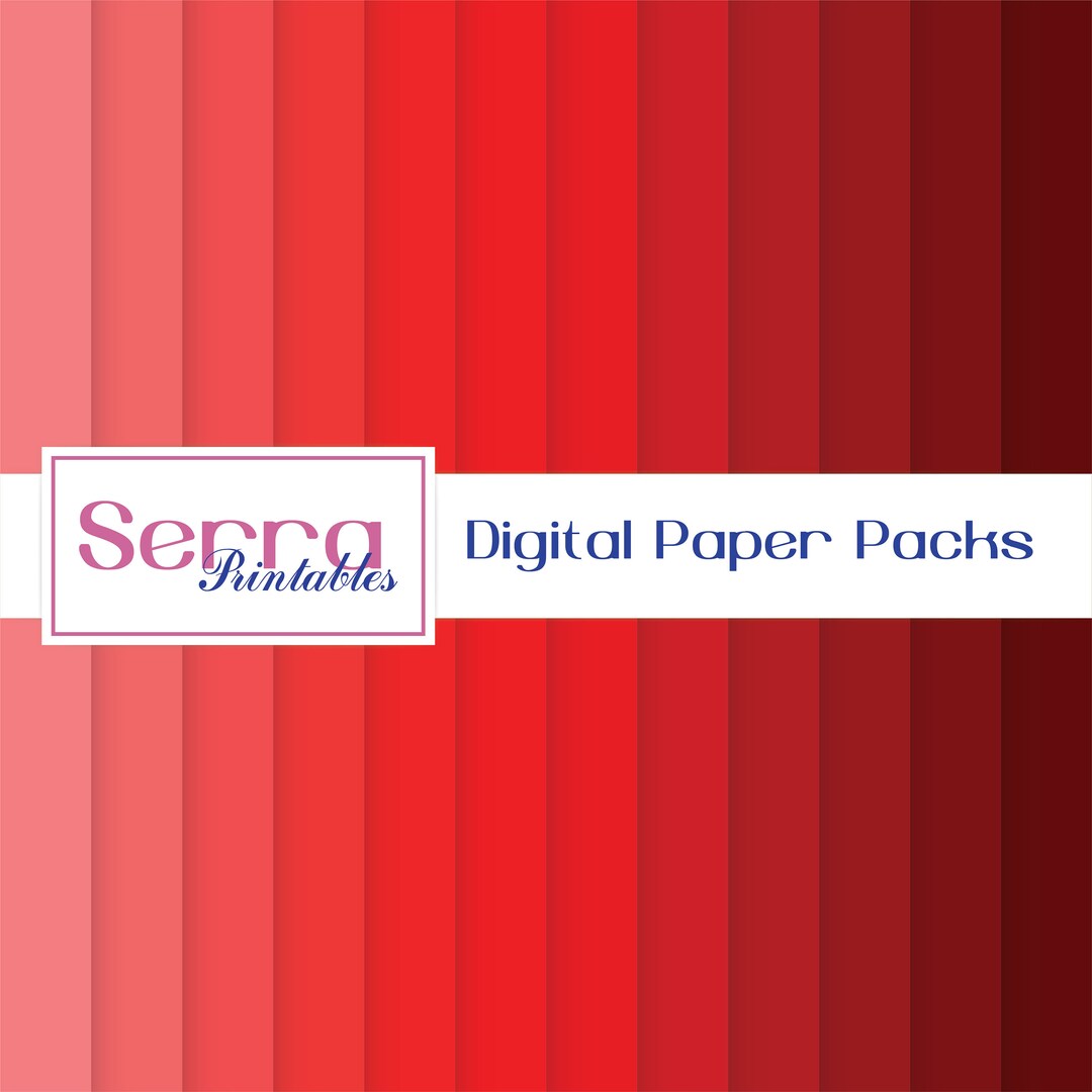 Shades of Red Digital Paper Pack - Etsy