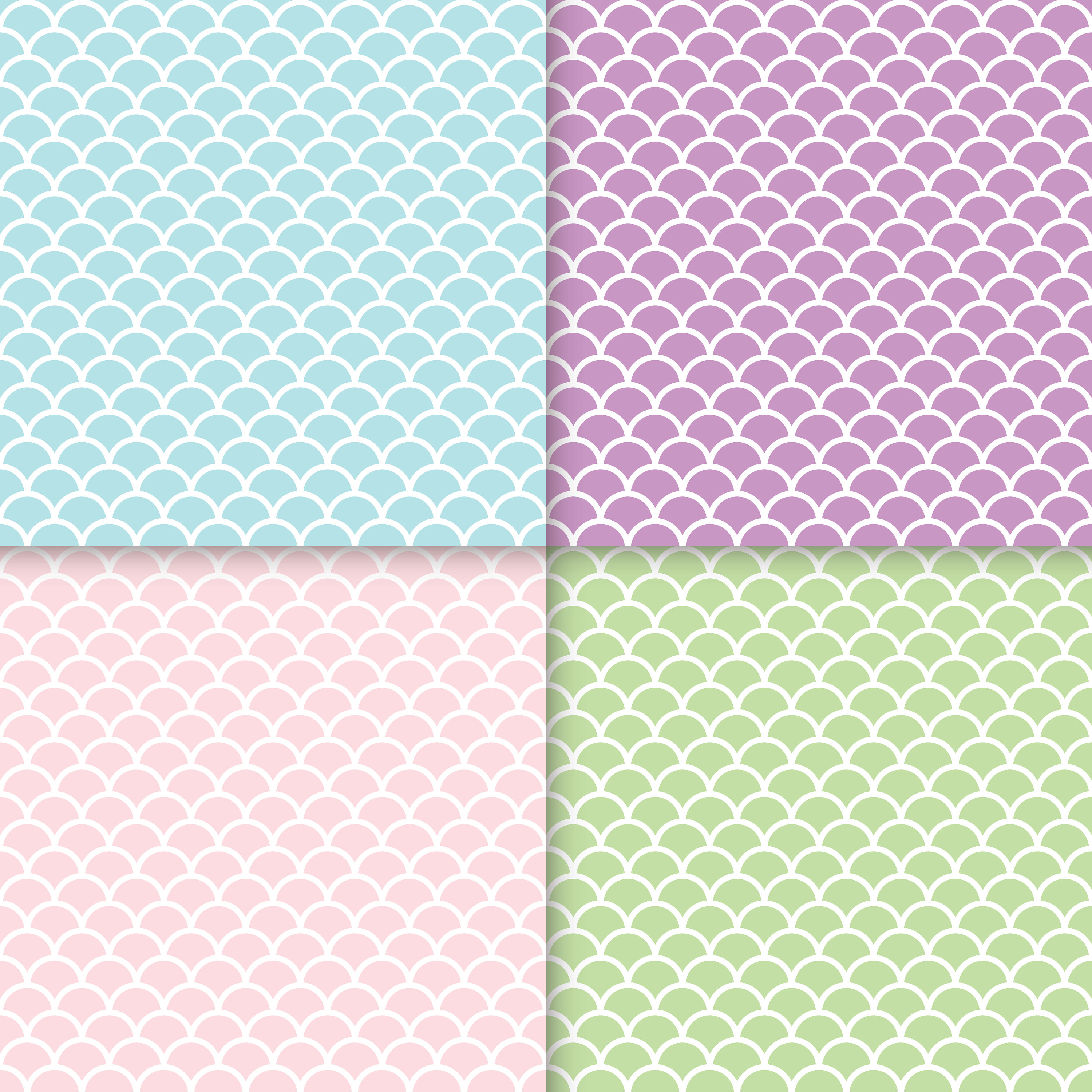 Seamless Fish Scales Patterns, Seamless Fish Scales Digital Paper ...